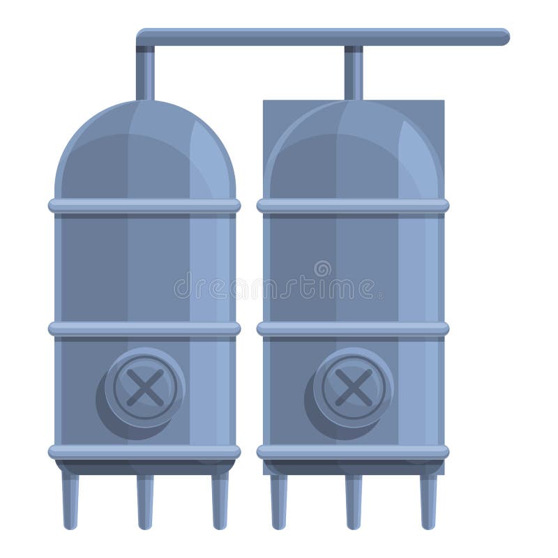 Storage Milk Tank Icon, Cartoon Style Stock Vector - Illustration of ...