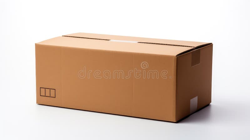 Storage packaging box stock illustration. Illustration of brown - 371863506