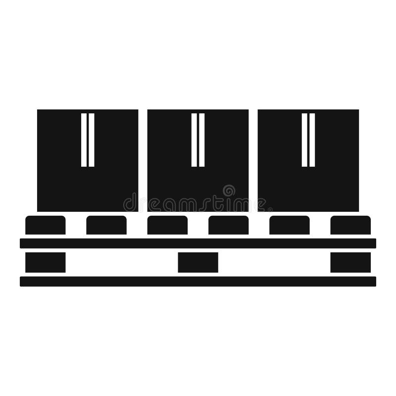 Storage Parcel Pallet Icon, Simple Style Stock Vector - Illustration of ...