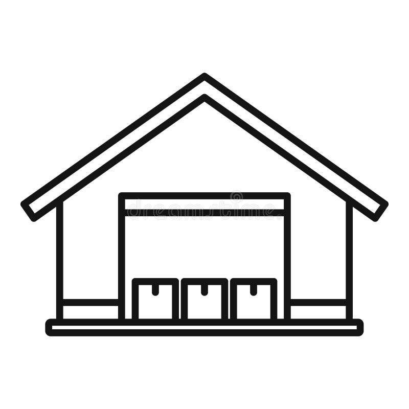 Storage Parcel Warehouse Icon, Outline Style Stock Vector ...