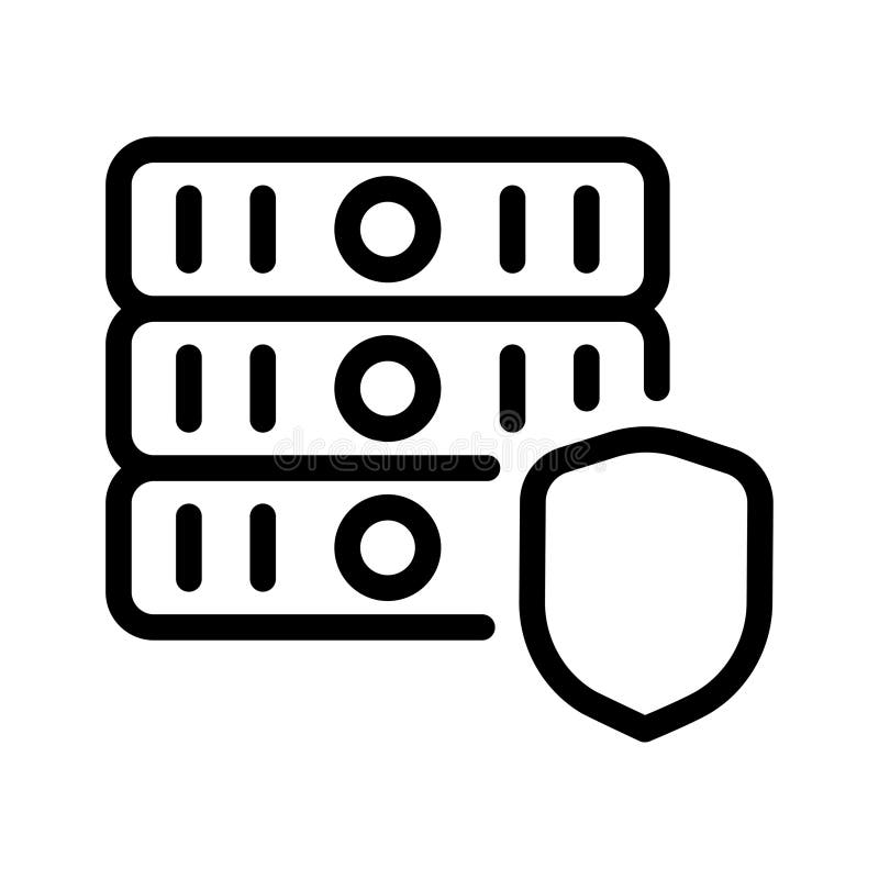 Protection Icon. Lock Shield Illustration Vector Stock Vector ...