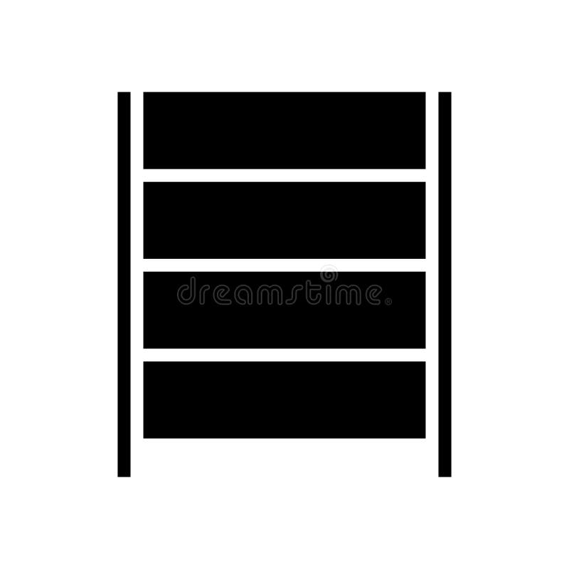 Storage Rack Garage Tool Glyph Icon Vector Illustration Stock ...