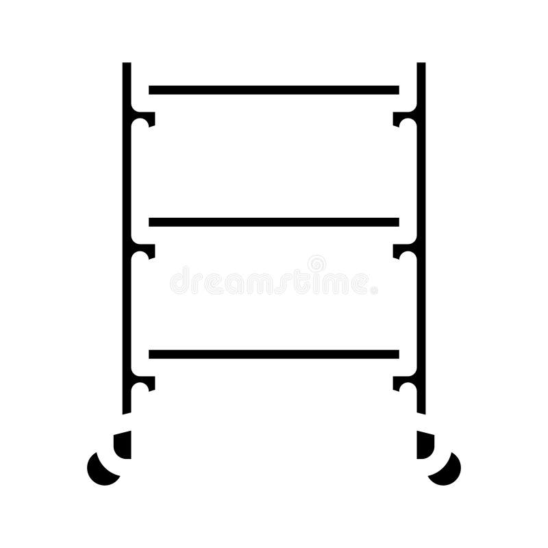 Storage Rack Garage Tool Glyph Icon Vector Illustration Stock Vector ...