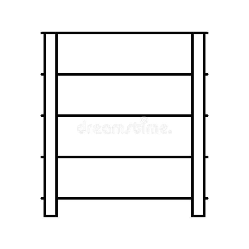 Storage Rack Garage Tool Line Icon Vector Illustration Stock Vector ...