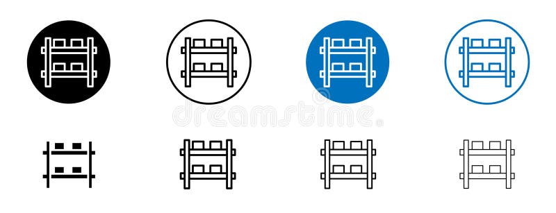 Storage rack icon vector stock vector. Illustration of industry - 348078625