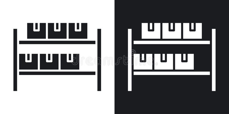 Storage rack icon vector stock vector. Illustration of transport ...