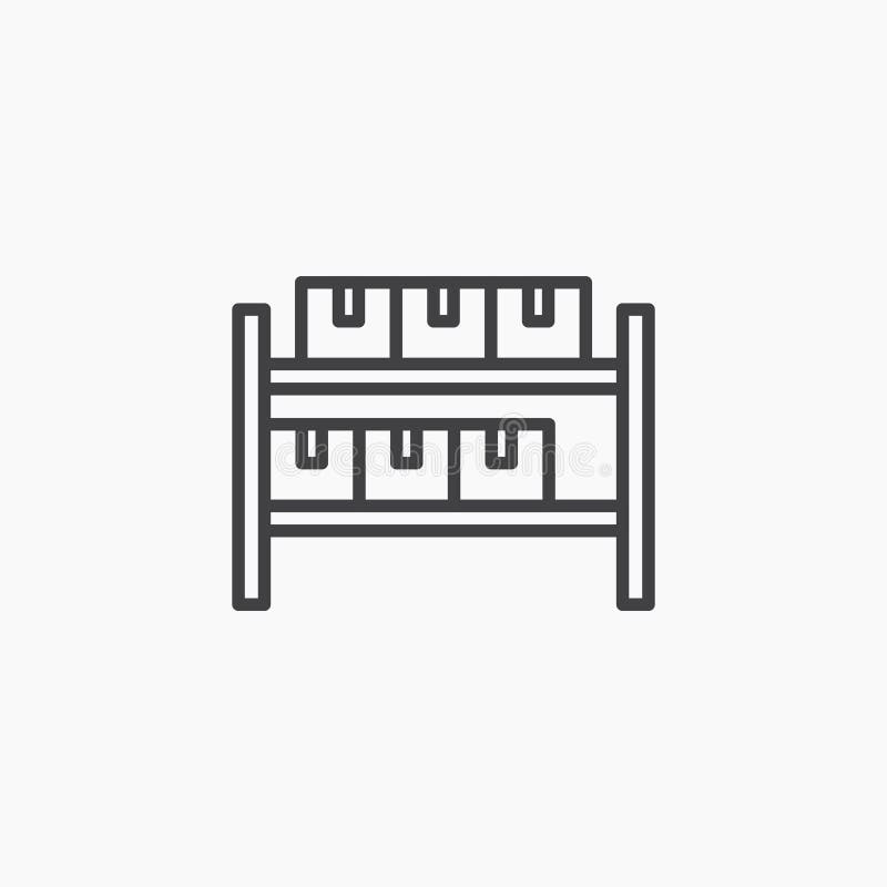 Storage rack icon vector stock vector. Illustration of food - 348312826