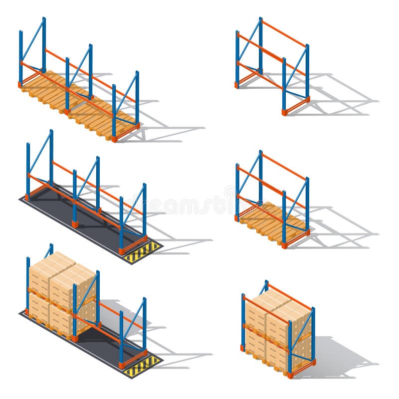 Storage Racks for Pallets, Presented in Various Combinations Elements ...