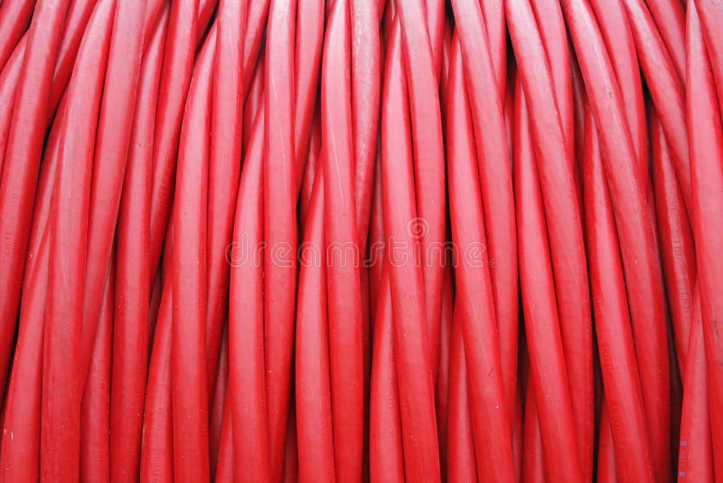 Storage of Red Cord Coiled Around a Coil Stock Image - Image of pattern ...