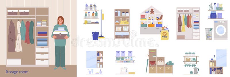 Storage Room Composition stock vector. Illustration of storage - 279065108