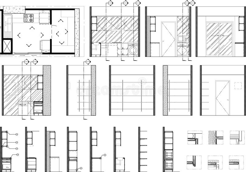 Floor Plan Elevation Section Drawing Stock Illustrations – 168 Floor Plan Elevation Section ...