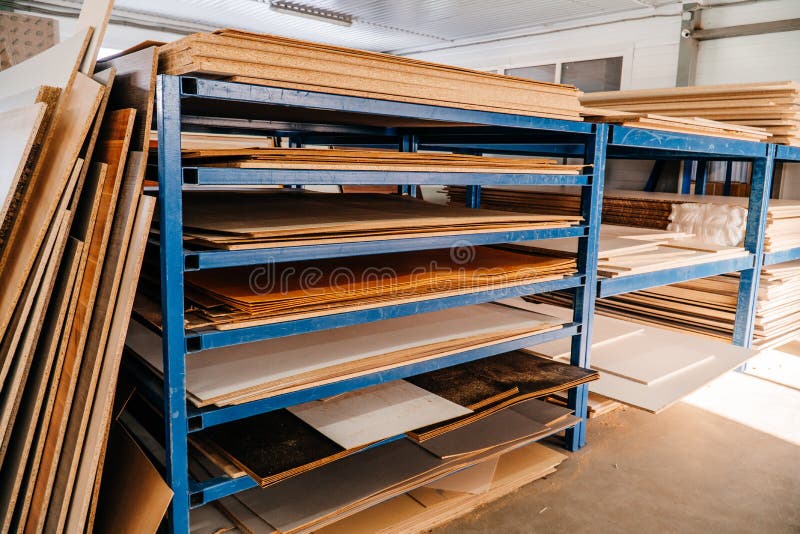 Storage Room at a Furniture Factory Stock Photo - Image of interior ...