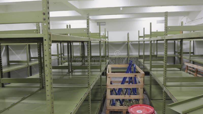 Empty Shelving System stock footage. Video of racks - 259198768