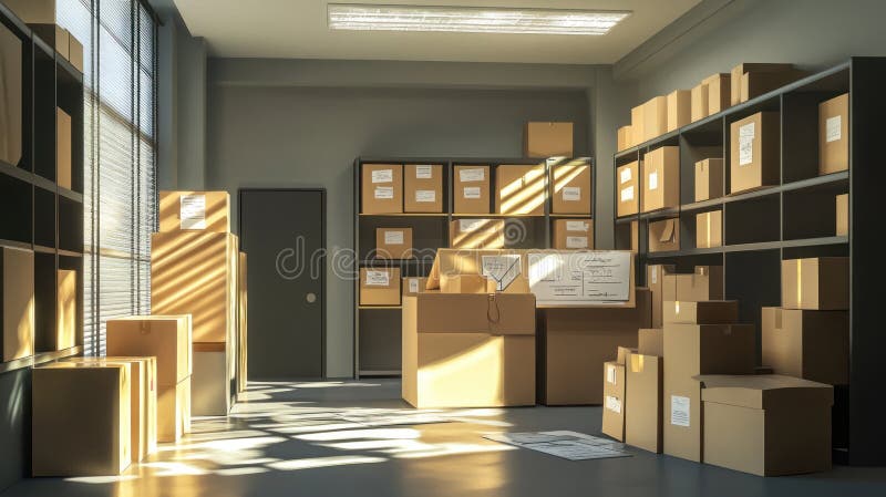 Storage Room Interior stock illustration. Illustration of interior ...