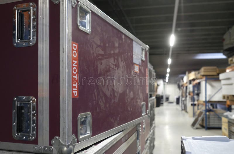 Storage Room in a Logistics and Distribution Warehouse Stock Photo ...