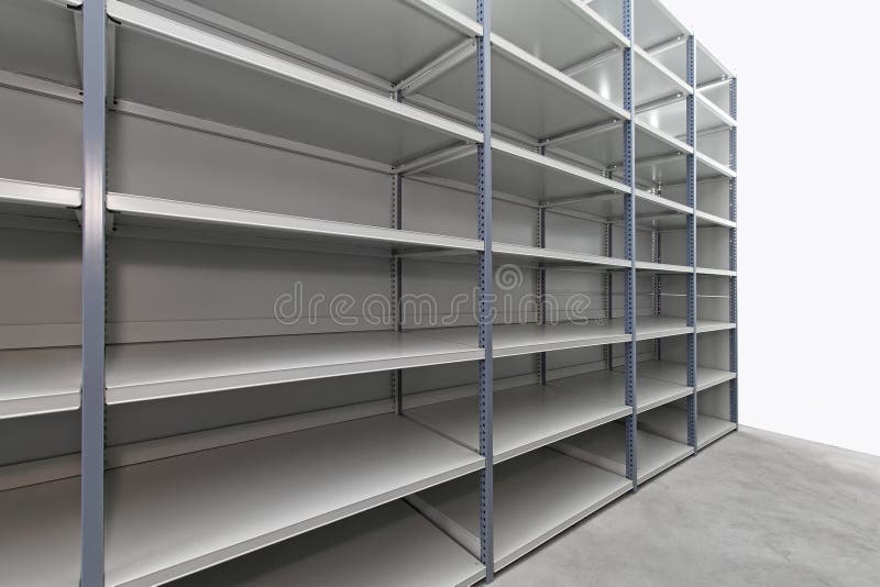 Storage room shelves stock photo. Image of warehouse - 23285396