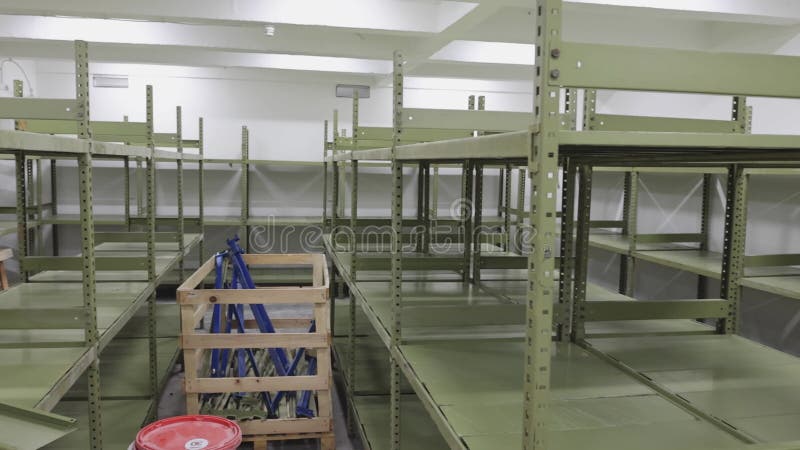 Empty warehouse forklift stock footage. Video of system - 281380764