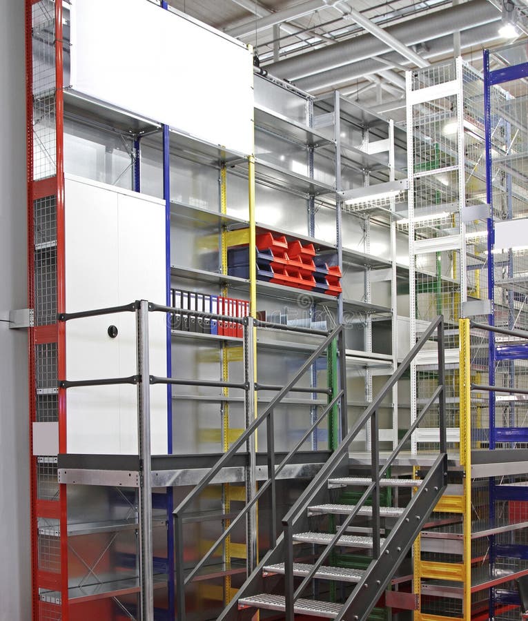 Storage room shelves stock photo. Image of warehouse - 23285396