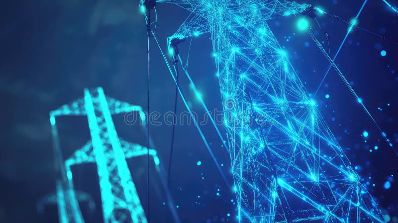 Storage Scrolling Energy Grid Stock Illustration - Illustration of ...