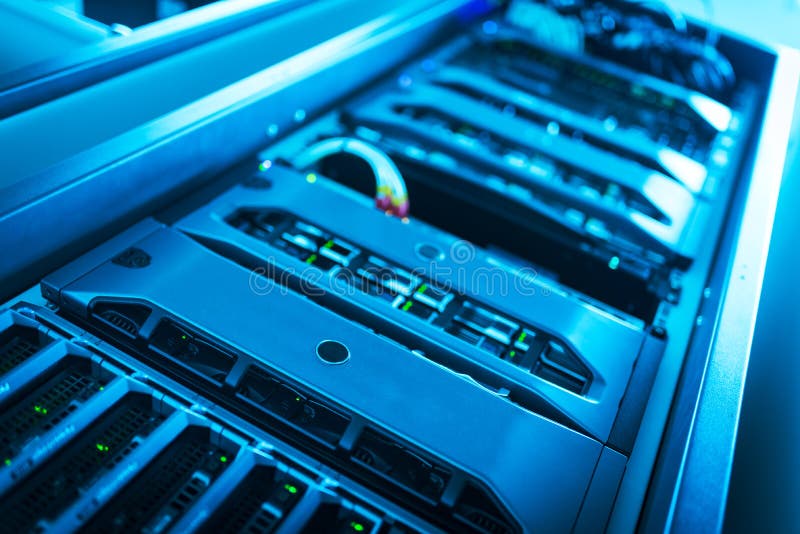 Storage Servers in Data Room Domestic Room Stock Photo - Image of ...