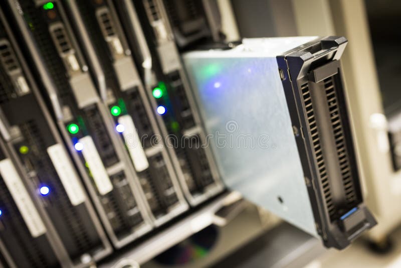 Storage Servers in Data Room Domestic Room Stock Photo - Image of rack ...
