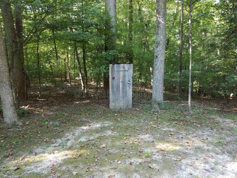 Storage Shed Building in the Woods or Forest with Trees Stock Photo ...
