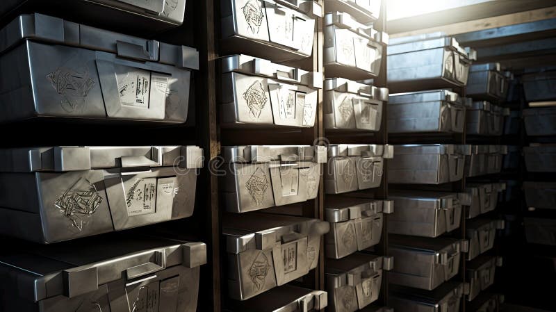 Storage silver bars stock illustration. Illustration of metal - 313760976