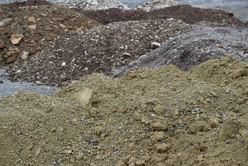 Storage Site for Excavated Earth Stock Image - Image of site, building ...