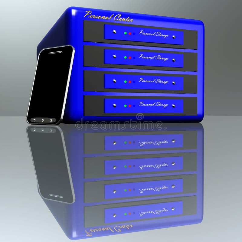 Storage and smartphone stock illustration. Illustration of cluster ...