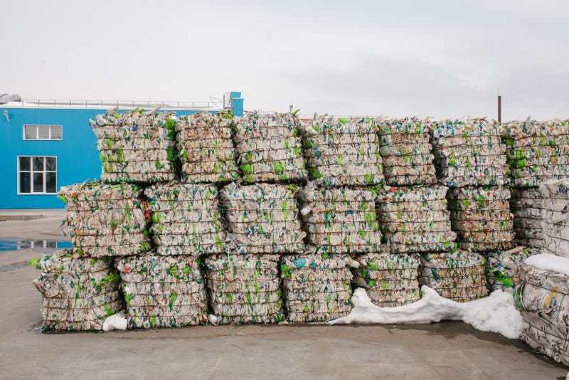 Storage of Sorted Waste at a Waste Processing Plant. Stock Image ...