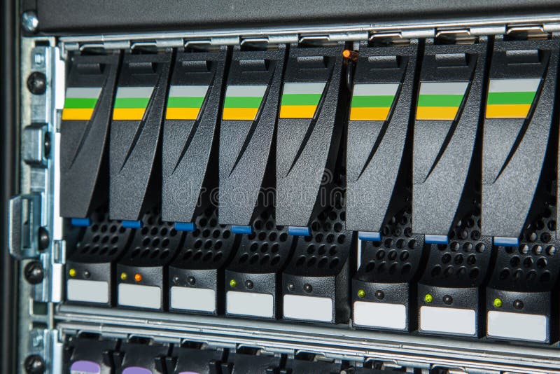 Storage System in the Data Center Stock Image - Image of contemporary ...