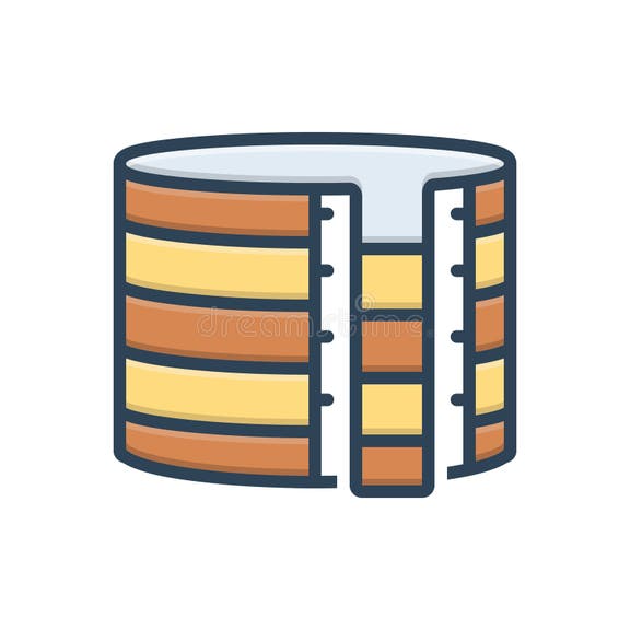 Color Illustration Icon for Storage Tank, Liquid and Container Stock ...