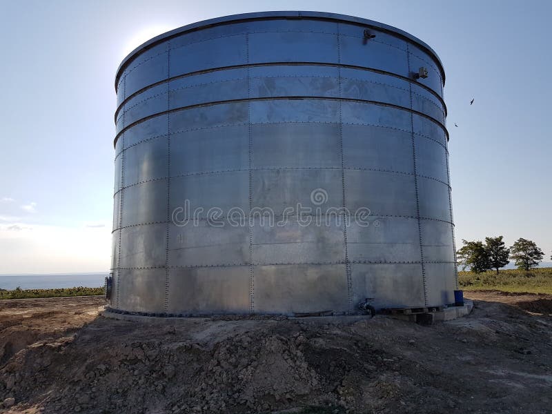 Water Tank Metallic Underground Stock Photo - Image of metallic ...