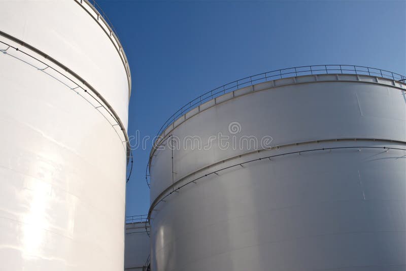 Storage tanks stock image. Image of corporation, crude - 23828937