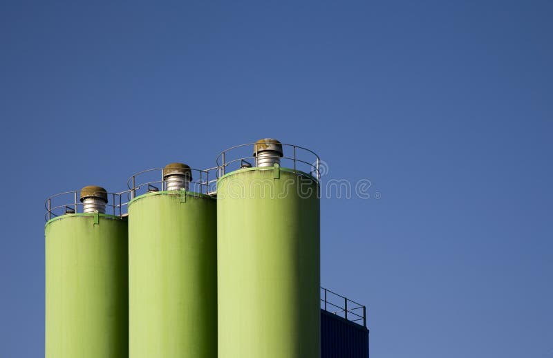 Storage tanks stock image. Image of tank, building, cement - 7015975