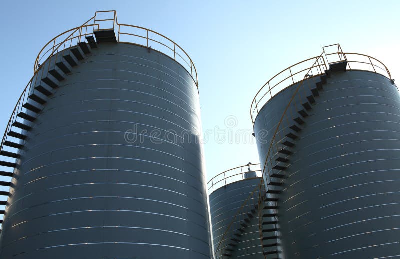 Storage Tanks at Chemical Industry Stock Image - Image of environment ...
