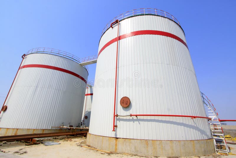 Storage Tanks in a Chemical Plant Stock Photo - Image of industry ...