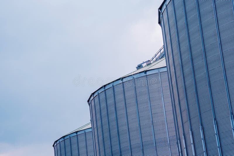 Storage Tanks Cultivated Agricultural Crops Processing Plant Stock ...