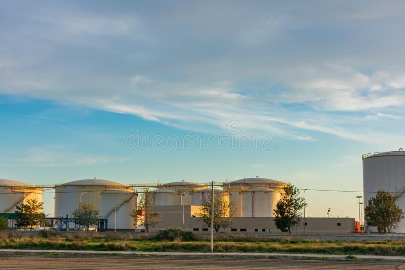 Storage Tanks and Fuel Reserves Stock Image - Image of factory, diesel ...
