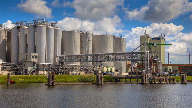 Storage tanks harbor stock photo. Image of construction - 92623194