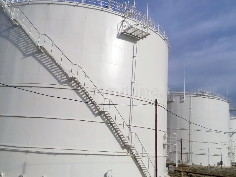 Storage Tanks for Petroleum Products Stock Photo - Image of industry ...