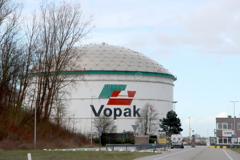 Storage Tanks at Vopak in Botlek in the Port of Rotterdam Editorial ...
