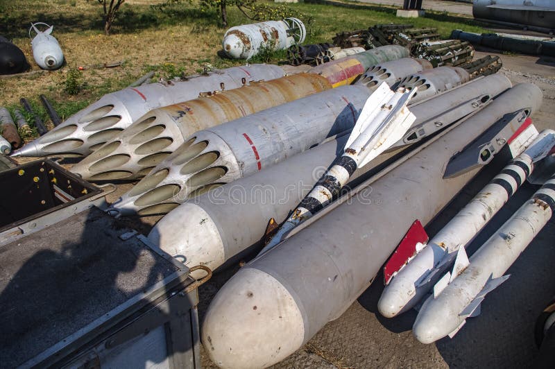 Storage Of Missiles, Combat Aircraft. Stock Image - Image of storage ...