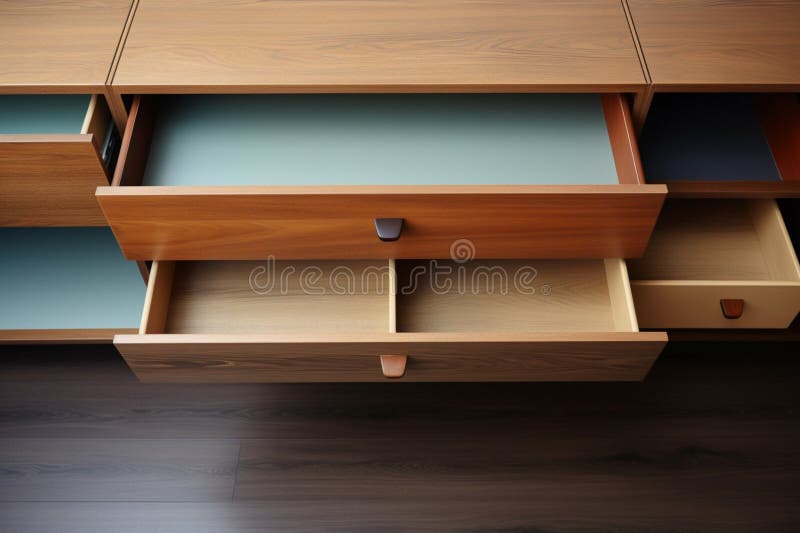 Storage Tranquility Top View Reveals the Simplicity of an Empty Drawer ...