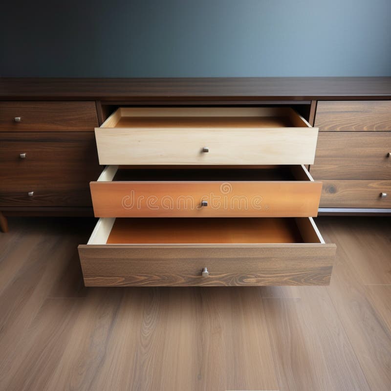 Storage Tranquility Top View Reveals the Simplicity of an Empty Drawer ...