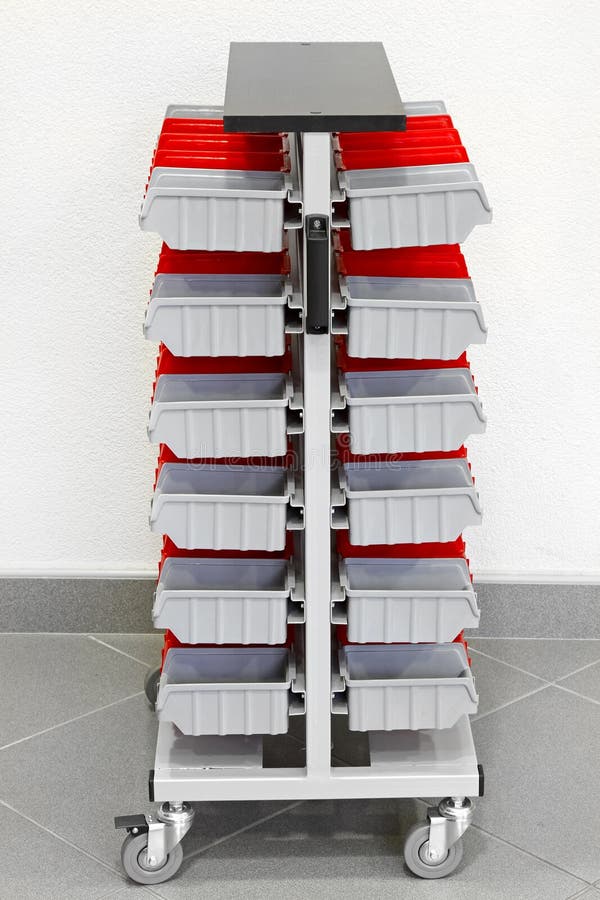 Storage trolley stock image. Image of compartment, logistic - 18757857
