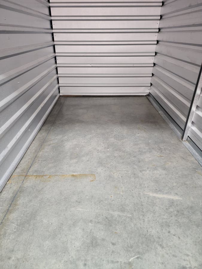Storage Unit Empty for Concrete Wall Industrial Vertical Stock Image ...