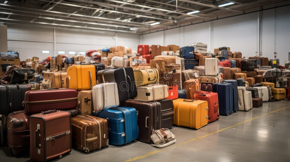 Storage Unit Overflowing with Stacks of Forgotten and Abandoned Luggage ...