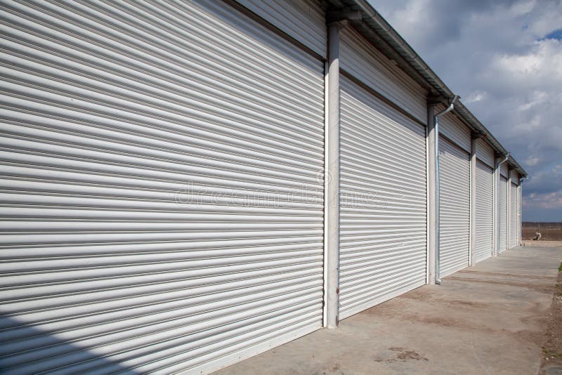 Storage Units Roller Shutter Doors Industrial Area Stock Photos - Free ...