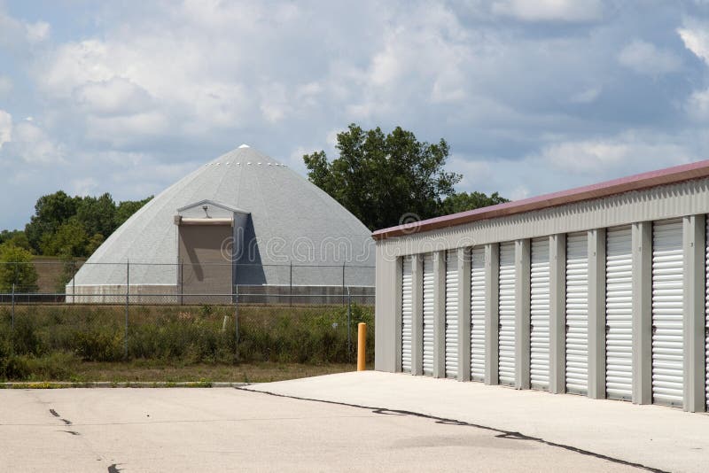 Storage Units and Salt Building Stock Image - Image of removal ...